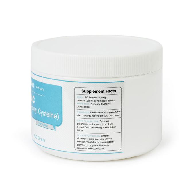 Jual NAC N-ACETYL CYSTINE 200 GRAM POWDER - DETOX, ANTIOXIDANT ...