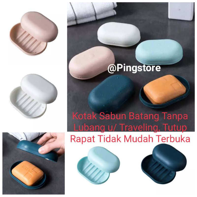 Jual Box Kotak Sabun Batang Travel Tanpa Lubang Tutup Rapat Tempat ...