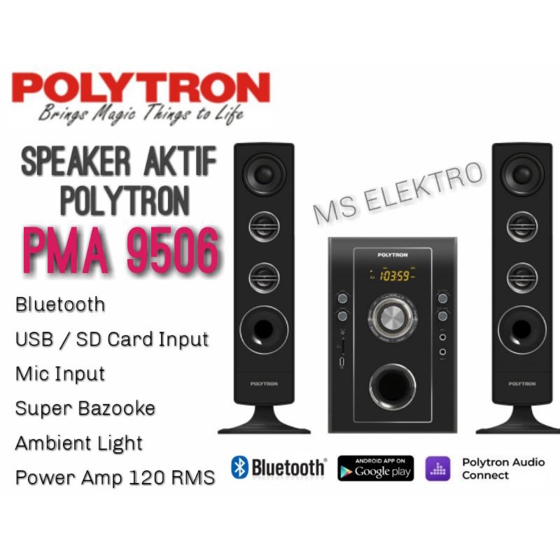 Jual Speaker Aktif Polytron Bluetooth Usb Multimedia Pma 9507 9506 9505