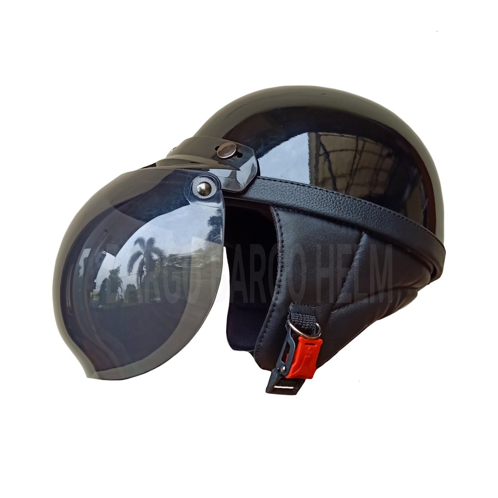 Jual Helm bogo chip hitam glosy kaca CEMBUNG/helm bogo chip kaca kaca ...