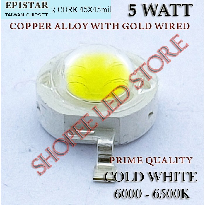 Jual PROMO!!! HPL 5W GENUINE EPISTAR 5 WATT ALL COLOR ( non PCB ...
