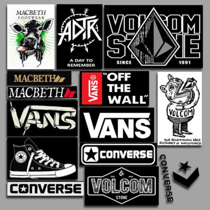 Jual Sticker Distro /Vans/Macbeth/volcom/ 1pack [isi 15 Lembar ...