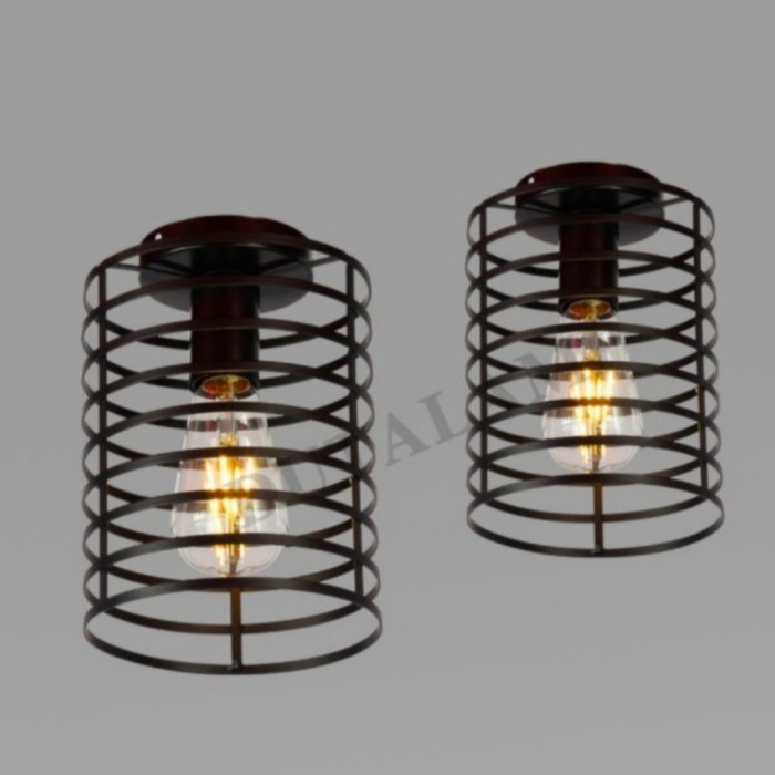 Jual fiting lampu plafon besi hitam DCC-50031-1 | Shopee Indonesia