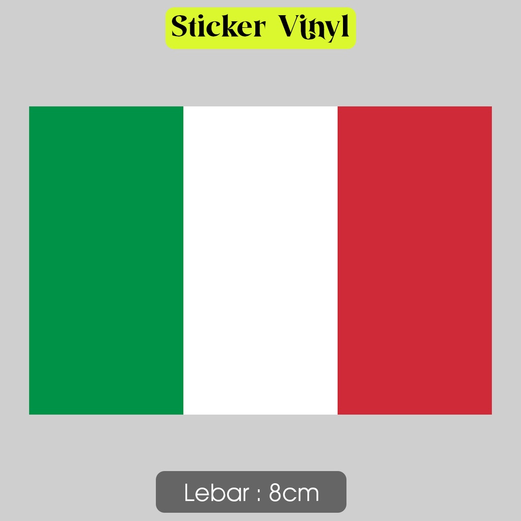 Jual Stiker Italia Italy Sticker Vinyl Satuaan Motif Bendera Negara ...