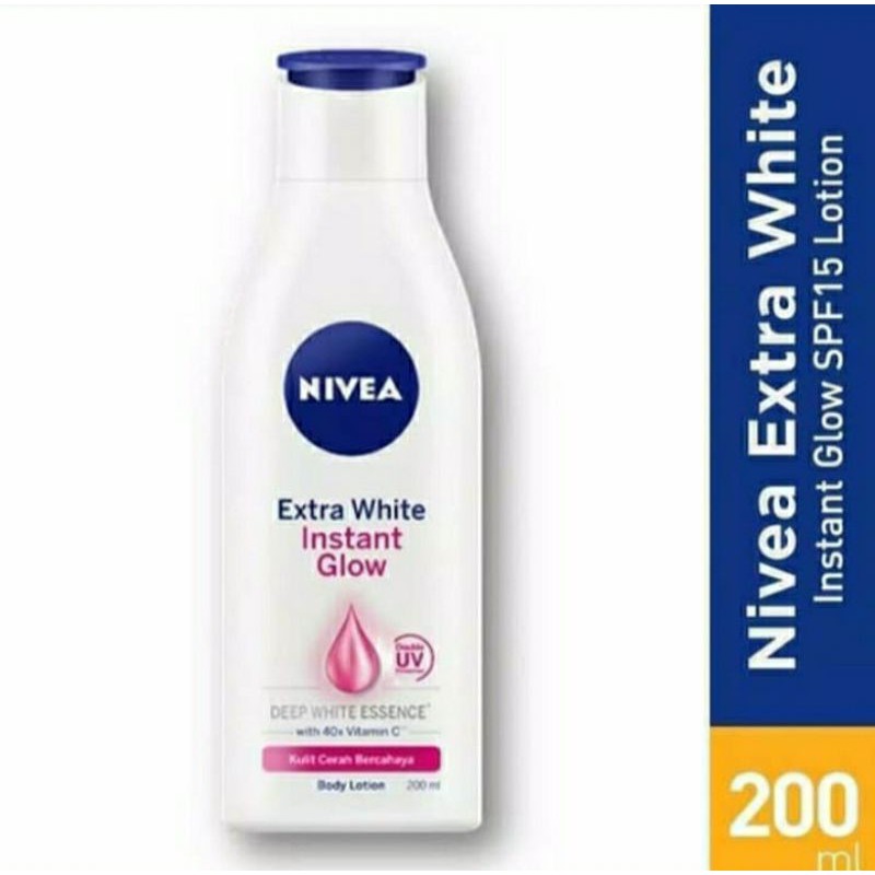 Jual Nivea Body Lotion Extra White Instant Glow 200ml Shopee Indonesia
