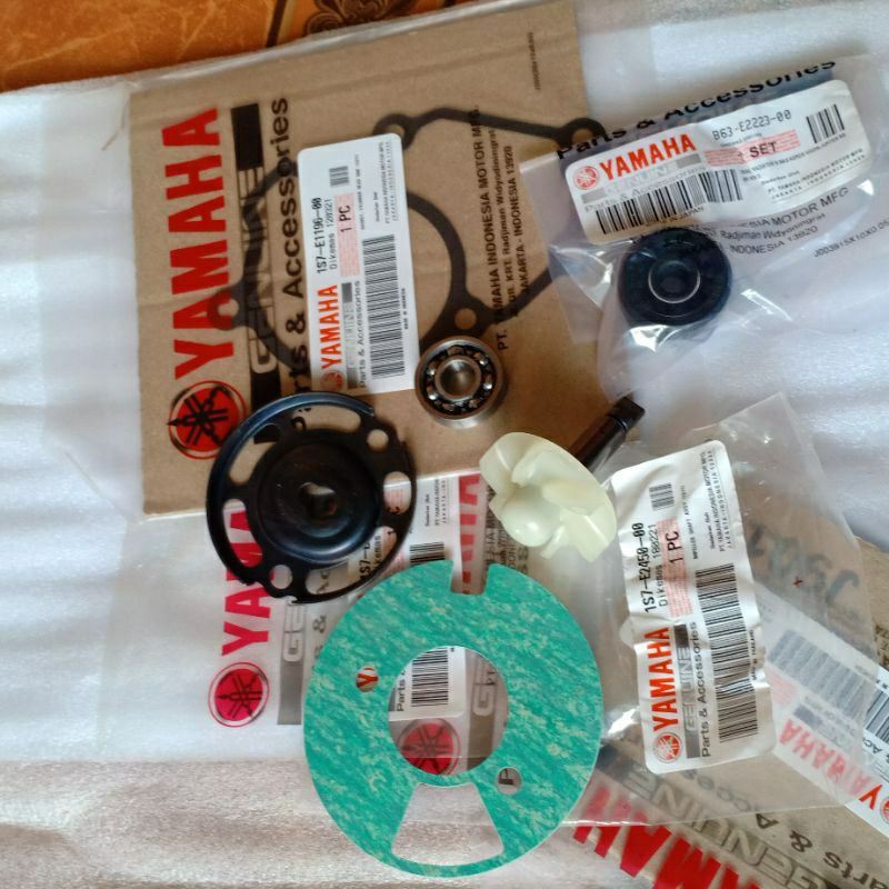 Jual paket 4,5,6 part impeller kipas bearing seal plat paking waterpump radiator old new vixion ...