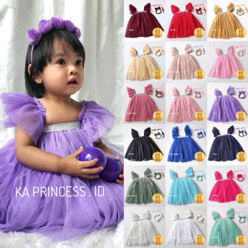 Jual Gaun Pesta Anak Perempuan 1 Tahun Import Warna Lilac Rok Tutu Anak ...
