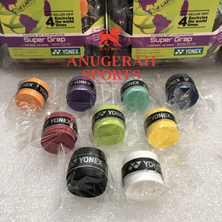 Jual Over Grip Badminton Yonex SUPER GRAP AC102 / AC 102 ORIGINAL | Shopee Indonesia