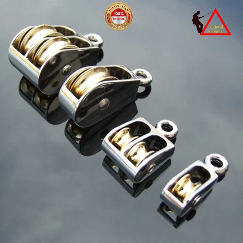 Jual Katrol Mini Swivel Pulley Stainless Steel Single Wheel 52 mm ...