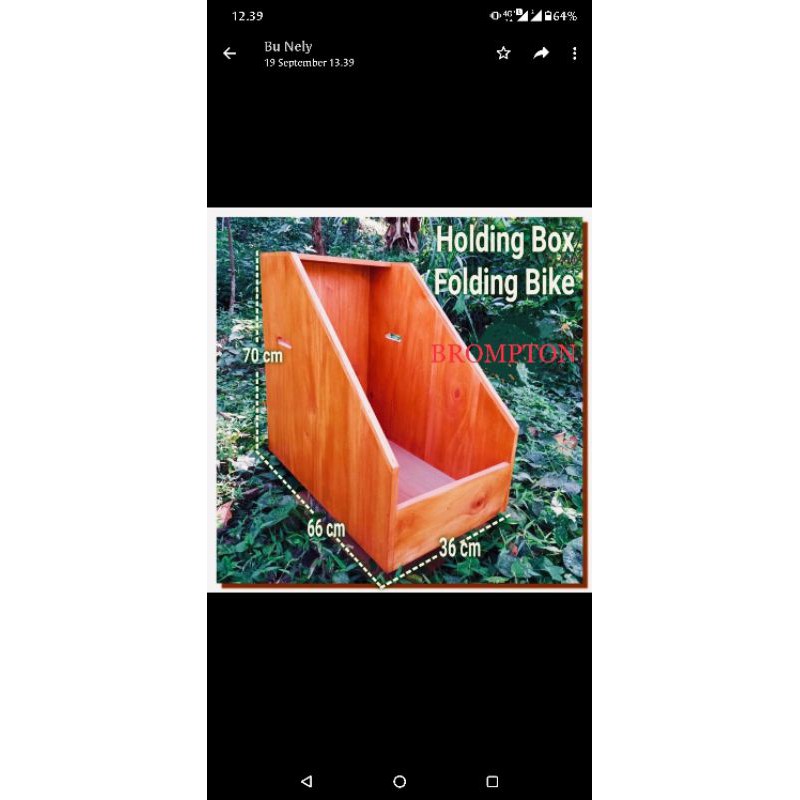 Jual Box Sepeda Lipat Holding Bike Folding Box Ukuran 70x66x36cm ...
