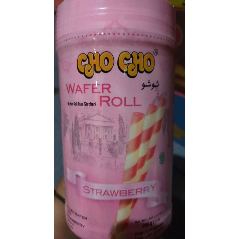Jual Cho Cho wafer roll stwbery 260gr | Shopee Indonesia