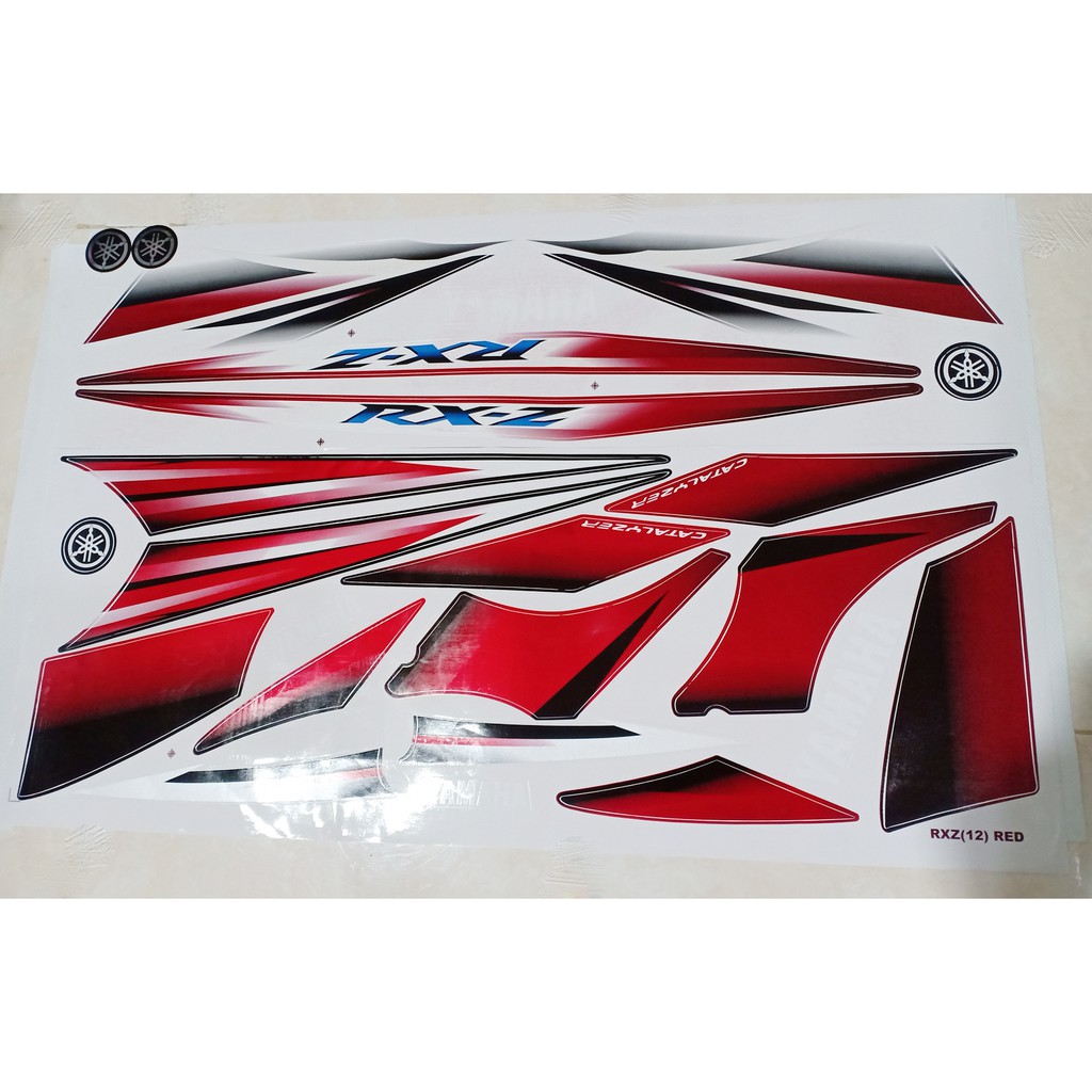 Jual STIKER BODI RX-Z BARU. STRIPING BODY YAMAHA RX-Z CATALYZER WARNA ...