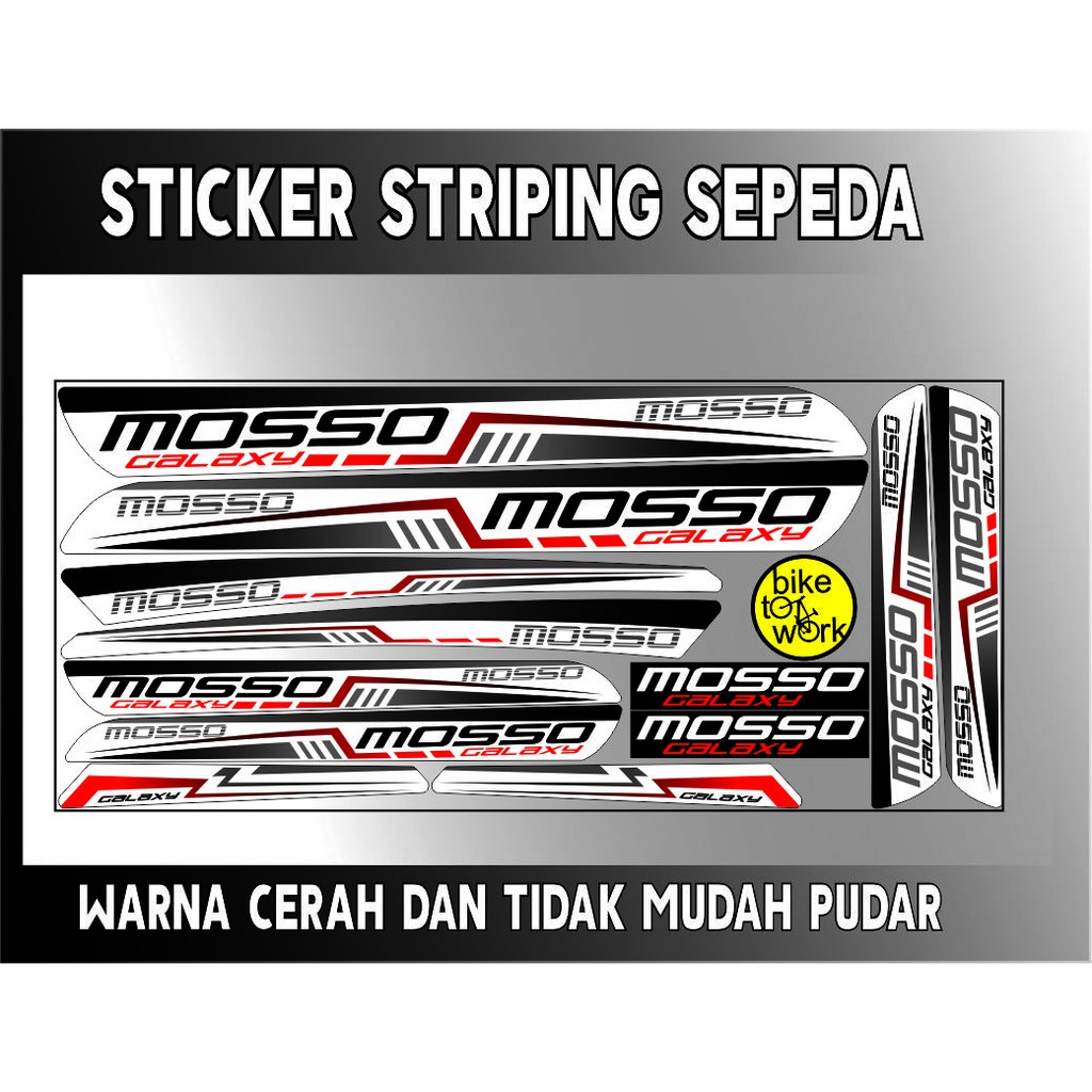 Jual STIKER DECAL STRIPING STICKER VARIASI SEPEDA MOSSO MOTIF STIKER ...