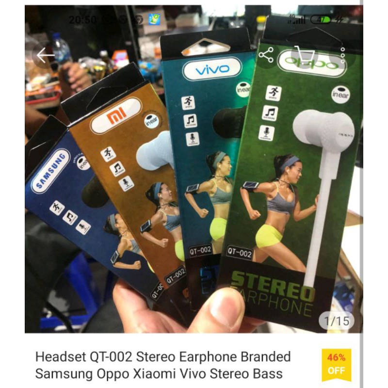 Jual hf Qt 002,mi, oppo, sam, vivo | Shopee Indonesia