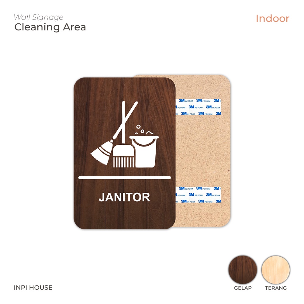 Jual logo pintu janitor - ruang janitor cafe - janitor logo - wall ...