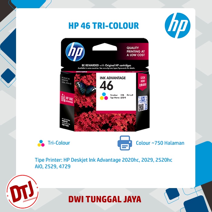 Jual Tinta HP 46 Tri-Color Original (CZ638AA) | Shopee Indonesia