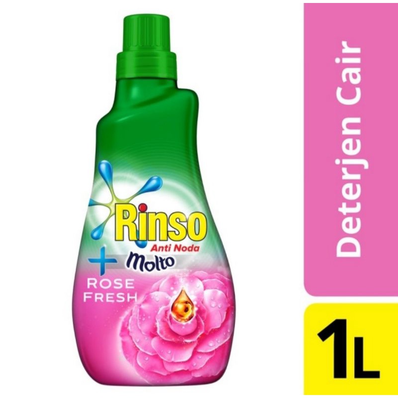 Jual Rinso Detergen Cair Anti Noda + Molto Rose Fresh 1000 Ml | Shopee ...