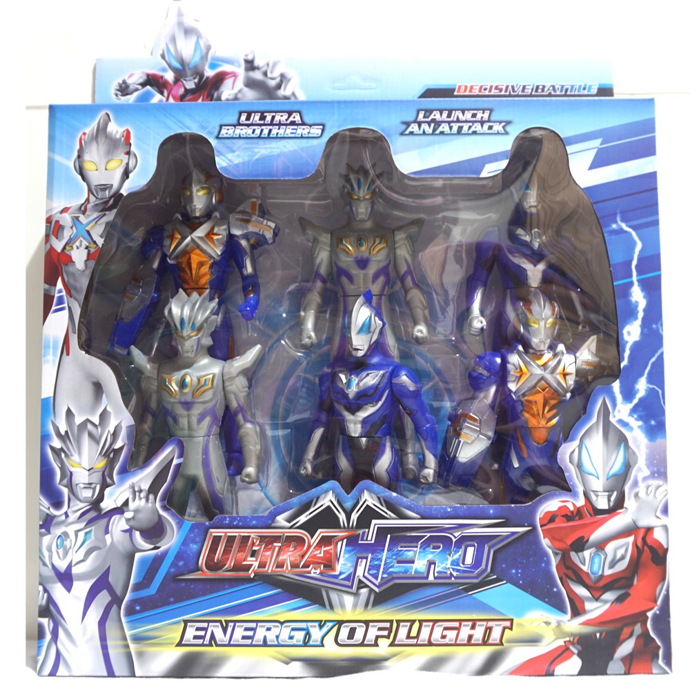 Jual Mainan PREMIUM paket Action figure Ultraman 6 buah- ULTRA HERO 6 ...