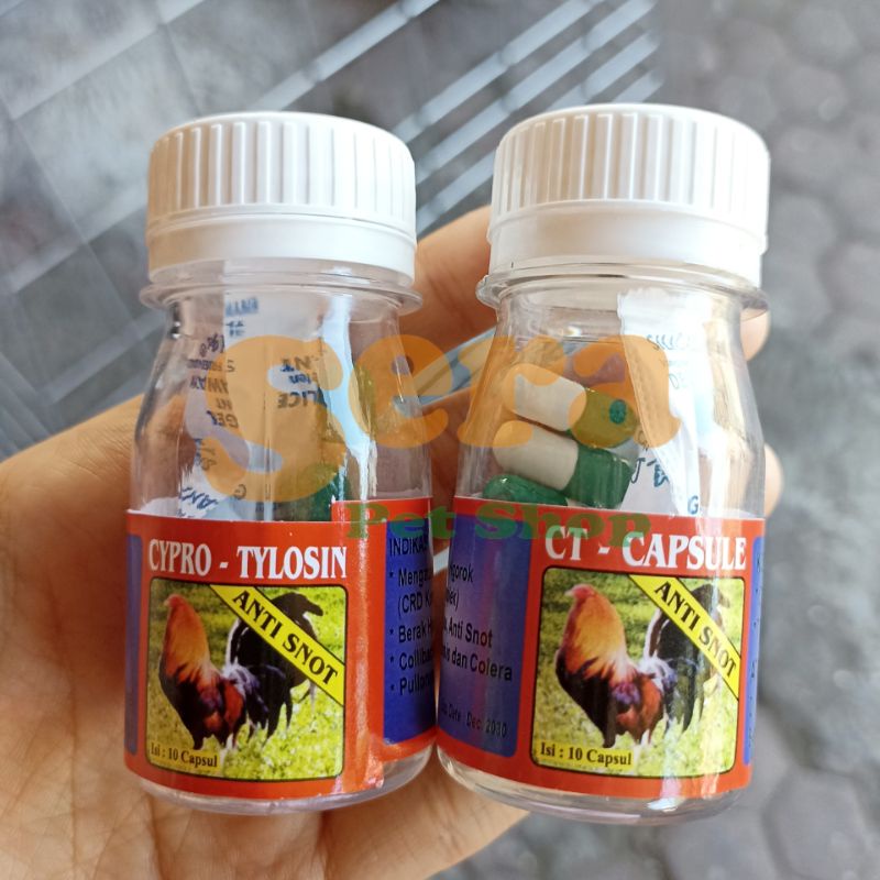 Jual Cipro/Cypro-Tylosin Capsule Obat Ayam Ngorok Snot 10 kapsul ...
