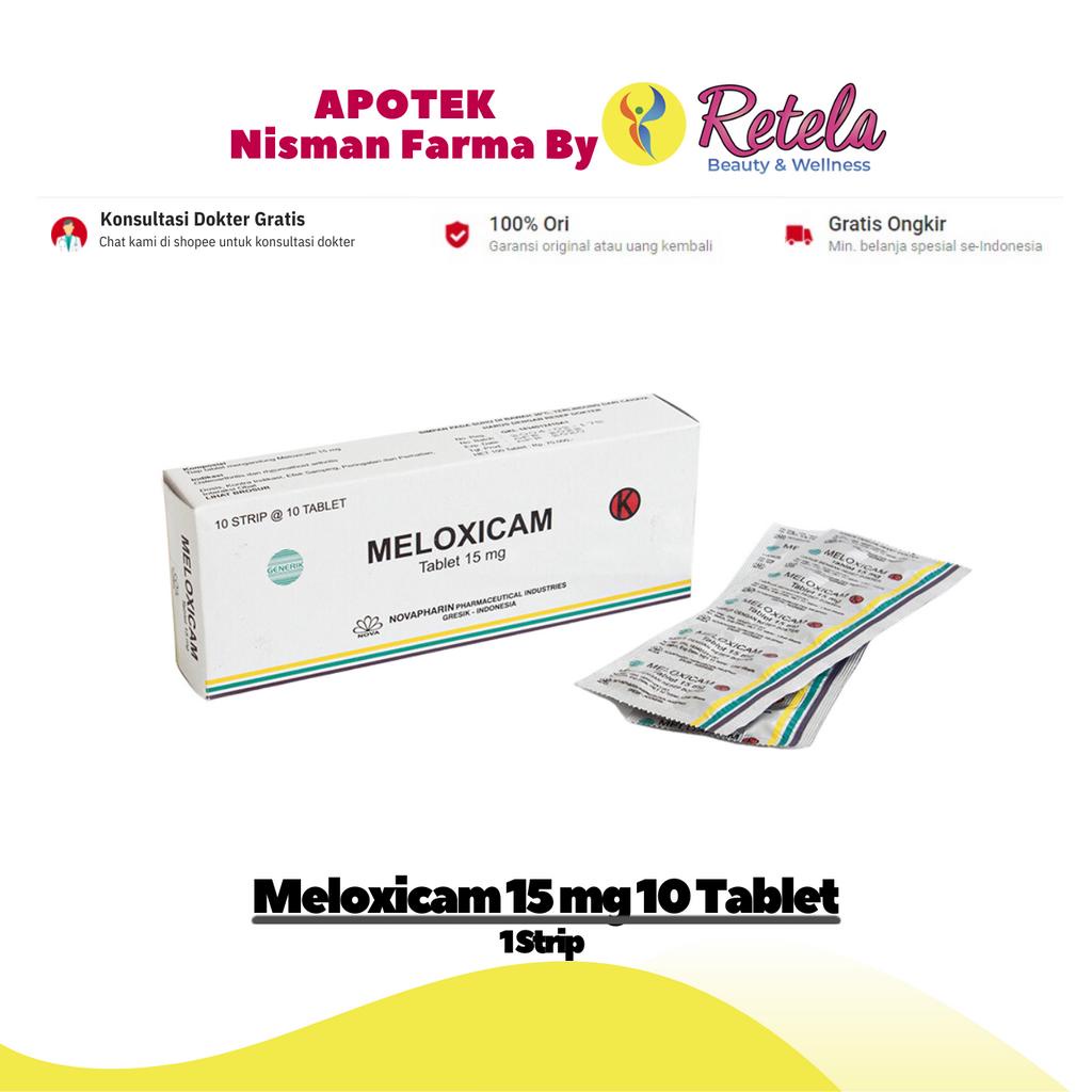 Jual MELOXICAM 15MG 1 BLISTER ISI 10 TABLET | Shopee Indonesia