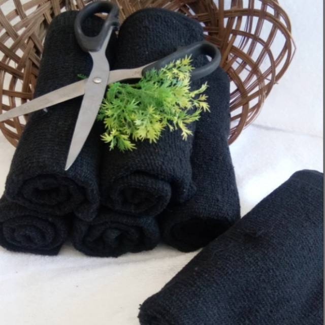 Jual Handuk Leher Hitam Barbershop - Handuk Kecil Tebal Lembut Size 40 ...