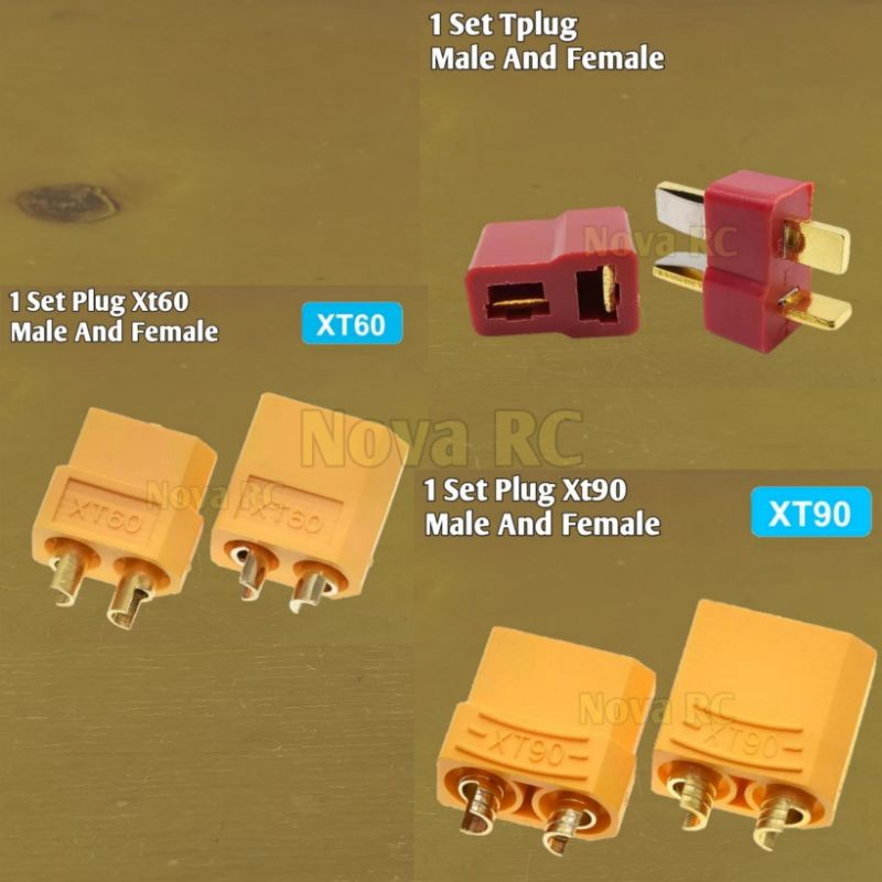 Jual 1 pasang Tplug / Xt60 /Xt90 pria dan wanita untuk konektor esc dan lipo battery | Shopee ...
