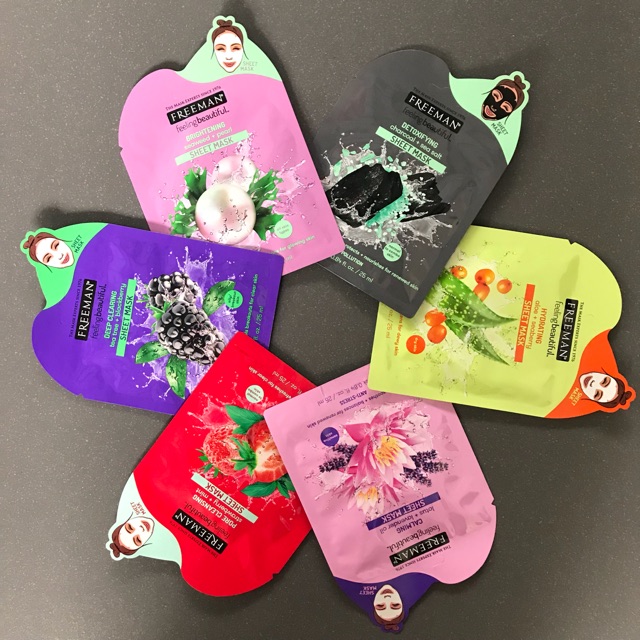 Jual NEW Products! FREEMAN SHEET MASK 0.84/25ml (1 mask/sachet ...