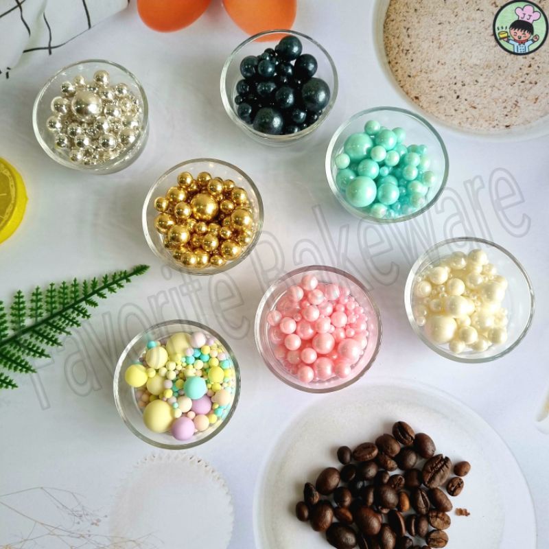 Jual Sprinkle Edible Hiasan Kue Sugar Decoration Cake Trimit Mutiara ...