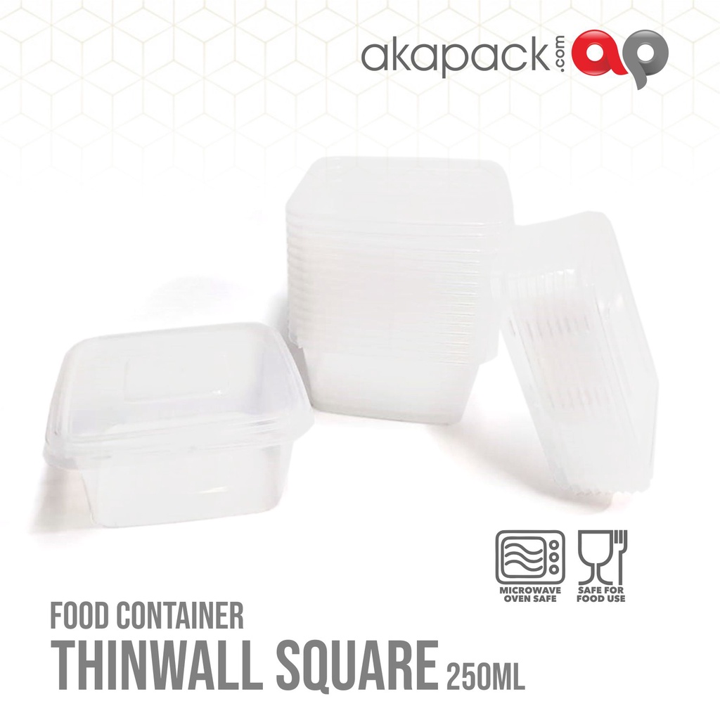 Jual FOOD CONTAINER 250ML SQUARE ISI 50 pcs | Shopee Indonesia