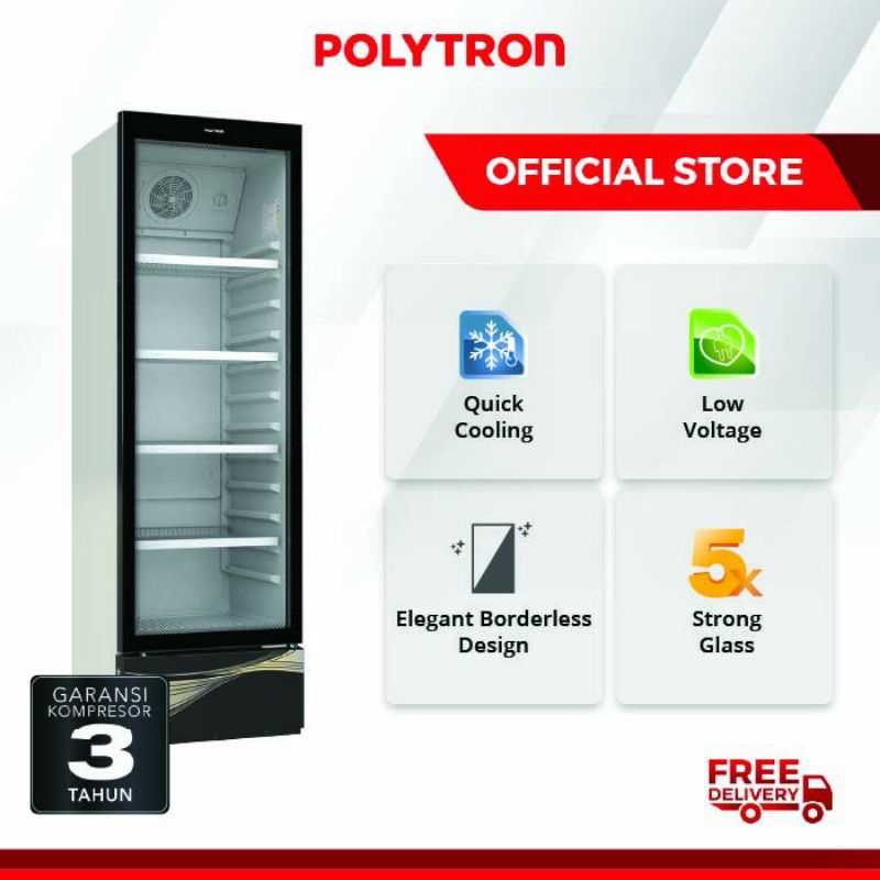 Jual Show Case Showcase Polytron SCN237 SCN 237 230 Liter Bandung Only ...