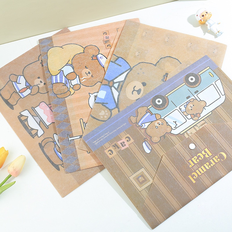 Jual MAP Folder Plastik Coklat Premium Caramel Bear A4 | Shopee Indonesia