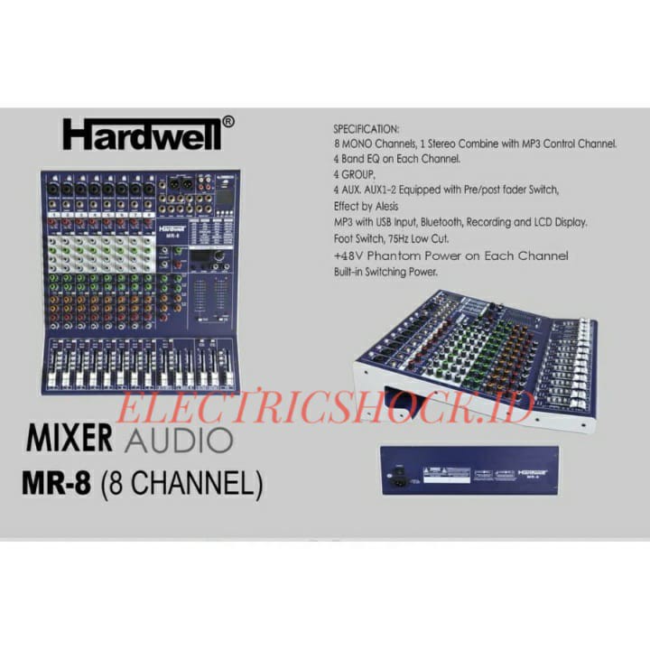 Jual Mixer Audio Hardwell MR 8 / MR8 / MR-8 8 Channel ORIGINAL | Shopee ...