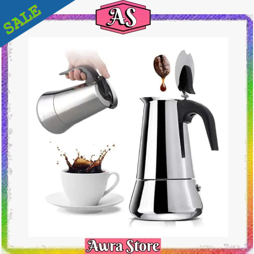 Jual Alat pembuat kopi Espresso Coffee Maker Stainless | Shopee Indonesia