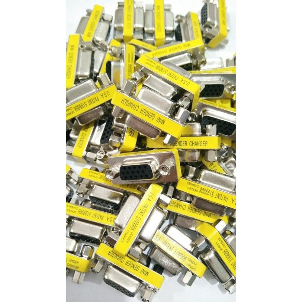 Jual VGA BARREL SAMBUNGAN VGA 15 PIN FEMALE TO FEMALE GENDER MURMER ...