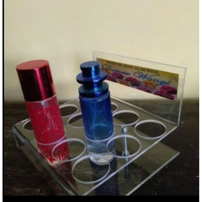 Jual Display parfum acrilik utk botol spray 35ml diameter 3,4 cm ...