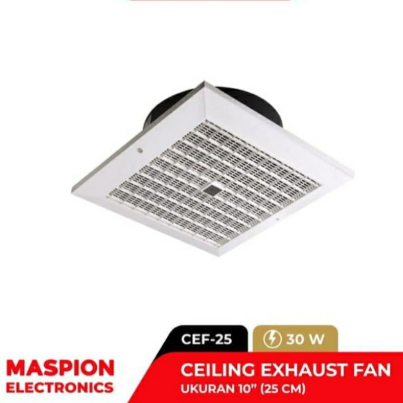 Jual MASPION CEF-25 Ceiling Exhaust Fan 10 Inch Kipas Angin Plafon Hisap CEF 25 CEF25 | Shopee ...