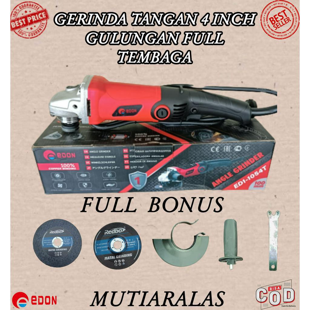 Jual EDON ED1-1054T MESIN GERINDA TANGAN Angle Grinder Edon Grinda ...
