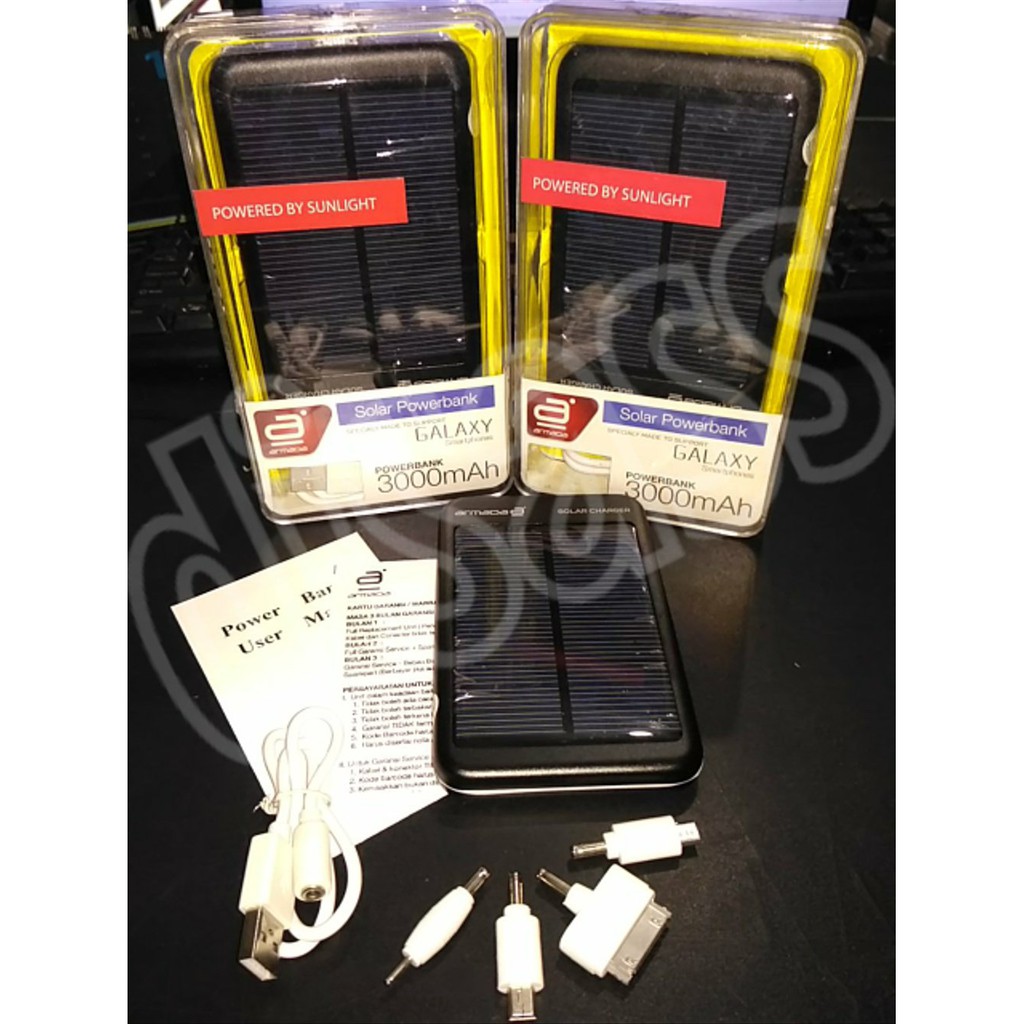 Jual Power Bank Solar ARMADA Original 3000mAh | Shopee Indonesia