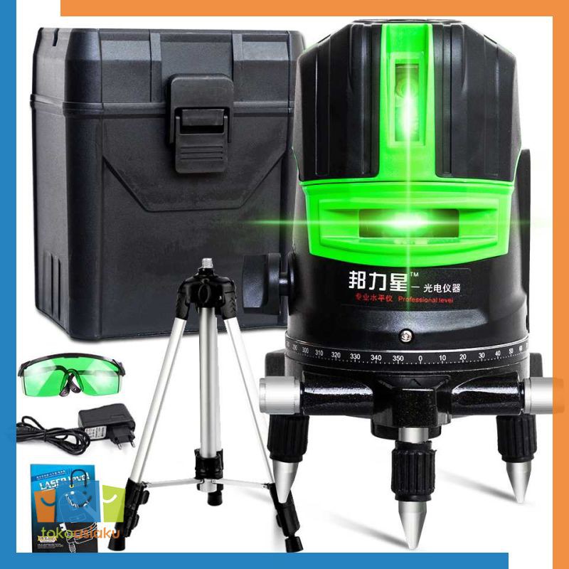 Jual Alat Pengukur Kelurusan Laser Self Leveling Projector Green 2 Line ...