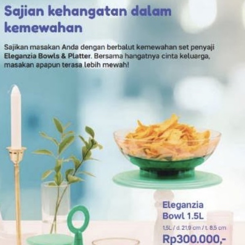 Jual TUPPERWARE ELEGANZIA BOWL/SERVING PLATTER | Shopee Indonesia