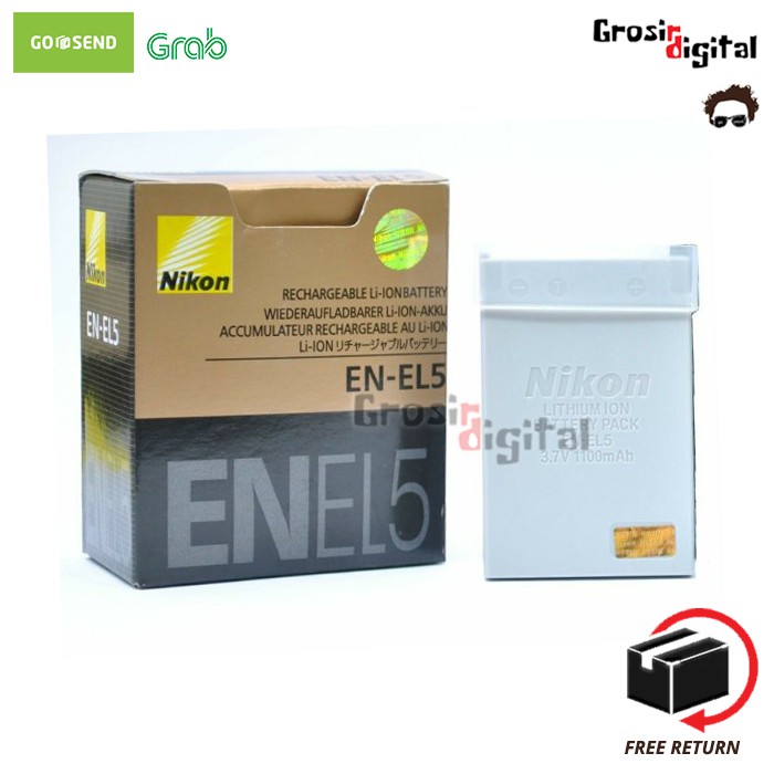 Jual Baterai Nikon EN-EL5 For Nikon Coolpix 3700, 4200, 5200, 5900, 7900, CP1, P3, P4 Series ...