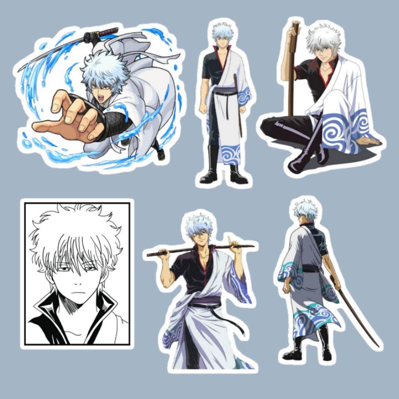 Jual Sticker Anime Gintama Sticker gintoki sticker kawai stiker hp ...