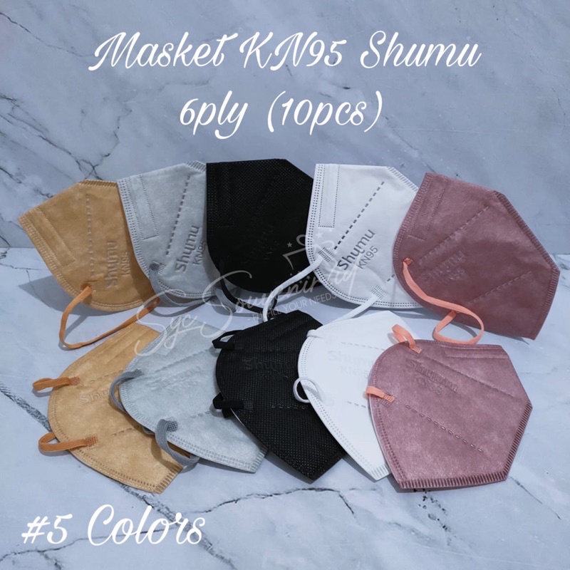 Jual Masker KN95 SHUMU 6ply | Free Konektor Masker | 5 colors | 1pack ...