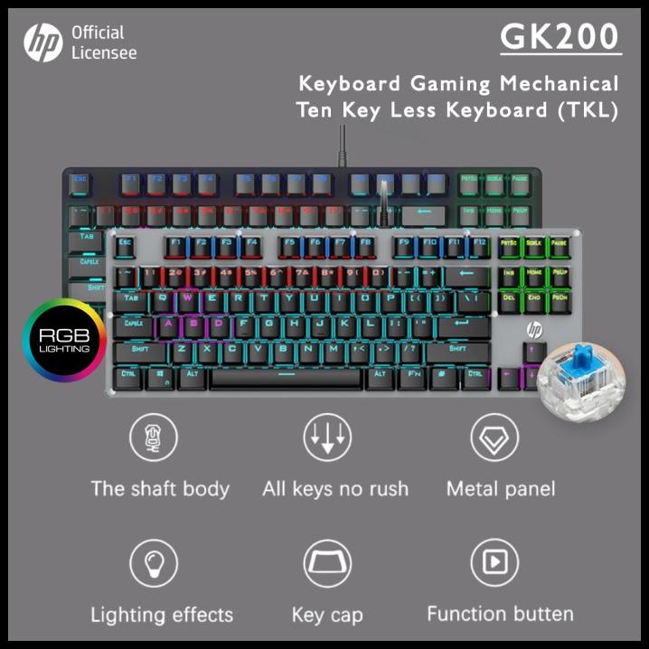 Jual Keyboard Gaming/Gaming Keyboard Hp Gk200 - Rgb Mechanical Keyboard ...