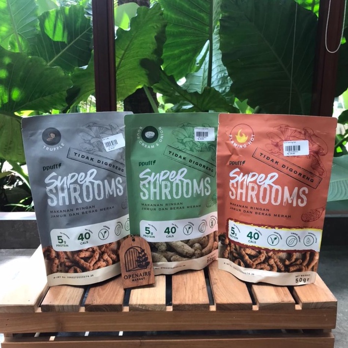 Jual Ppuff Super Shrooms - Cemilan Keripik Jamur Beras 50gr | Shopee ...
