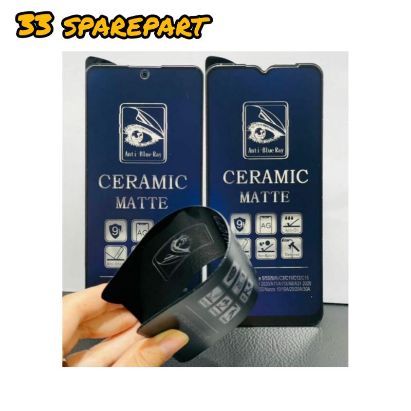 Jual TEMPERED GLASS CERAMIC MATTE BLUE RAY OPPOA3S/A5/A3/A52/A72/A92 ...