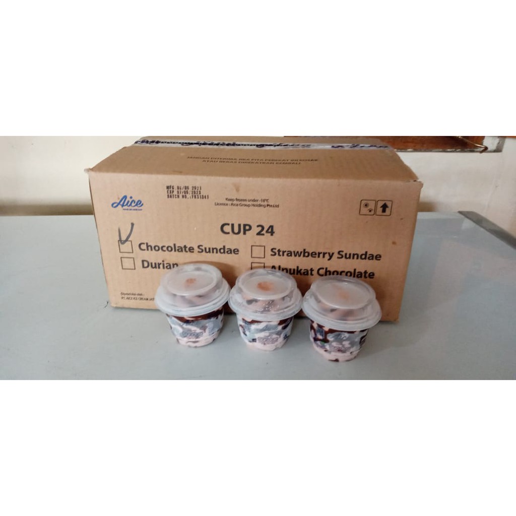 Jual Es Krim Aice Sundae Chocolate isi 24 / Ice Cream Aice Sundae ...