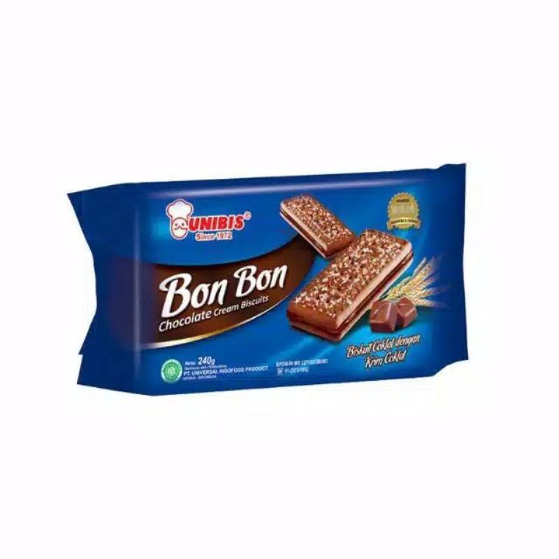 Jual UNIBIS ROTI BON BON DENGAN KRIM COKLAT DI TENGAHNYA 240gr | Shopee ...