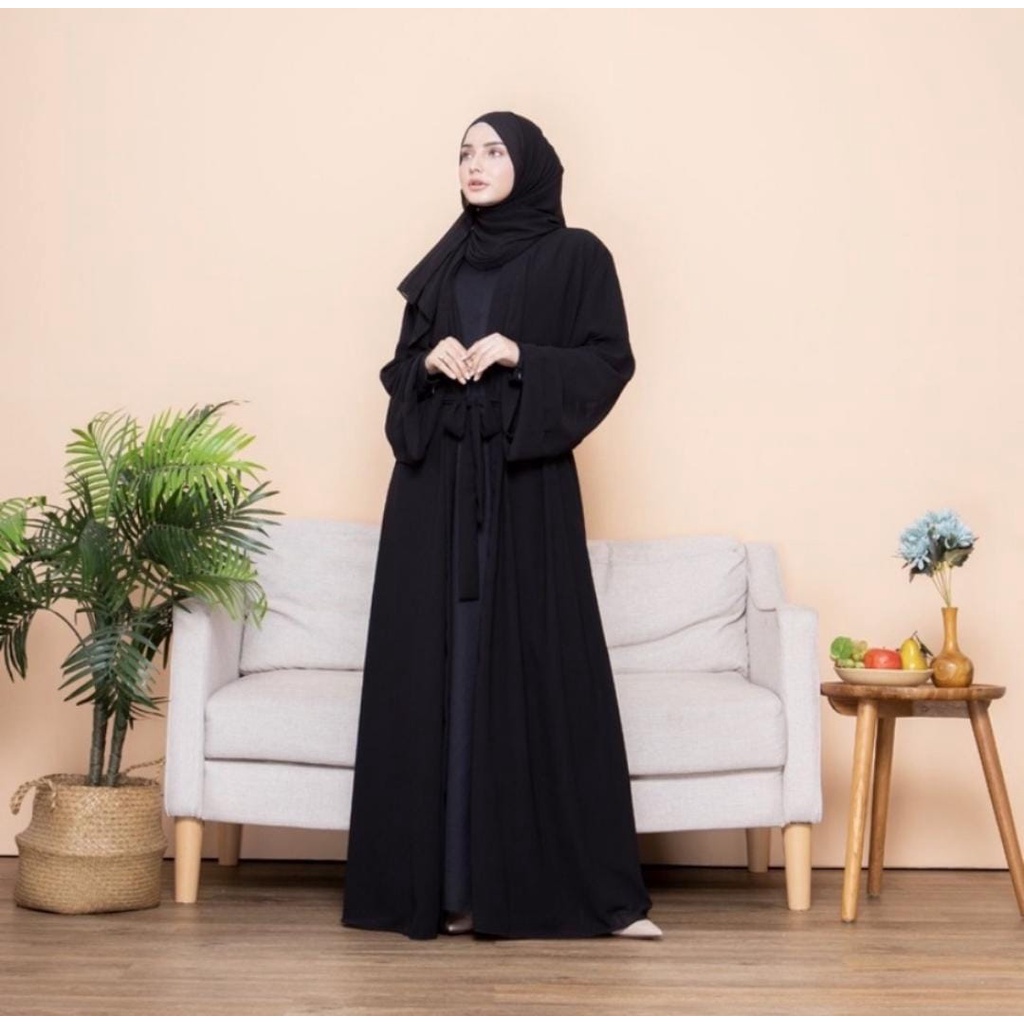 Jual Abaya turki salamah 3IN1 inner plus outer lepas pasang terbaru kekinian bahan seruty ...
