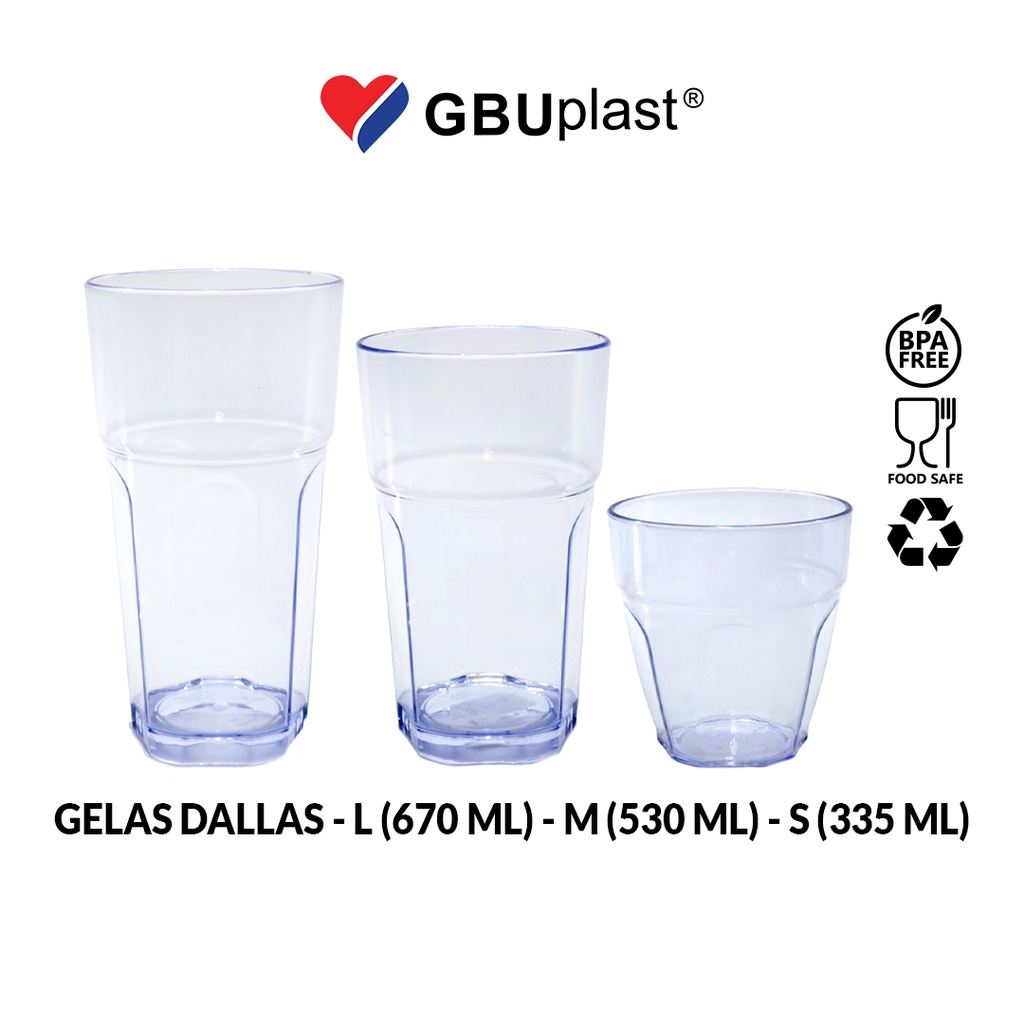 Jual GBUplast Gelas Plastik Dallas Large ukuran 670ml | Shopee Indonesia